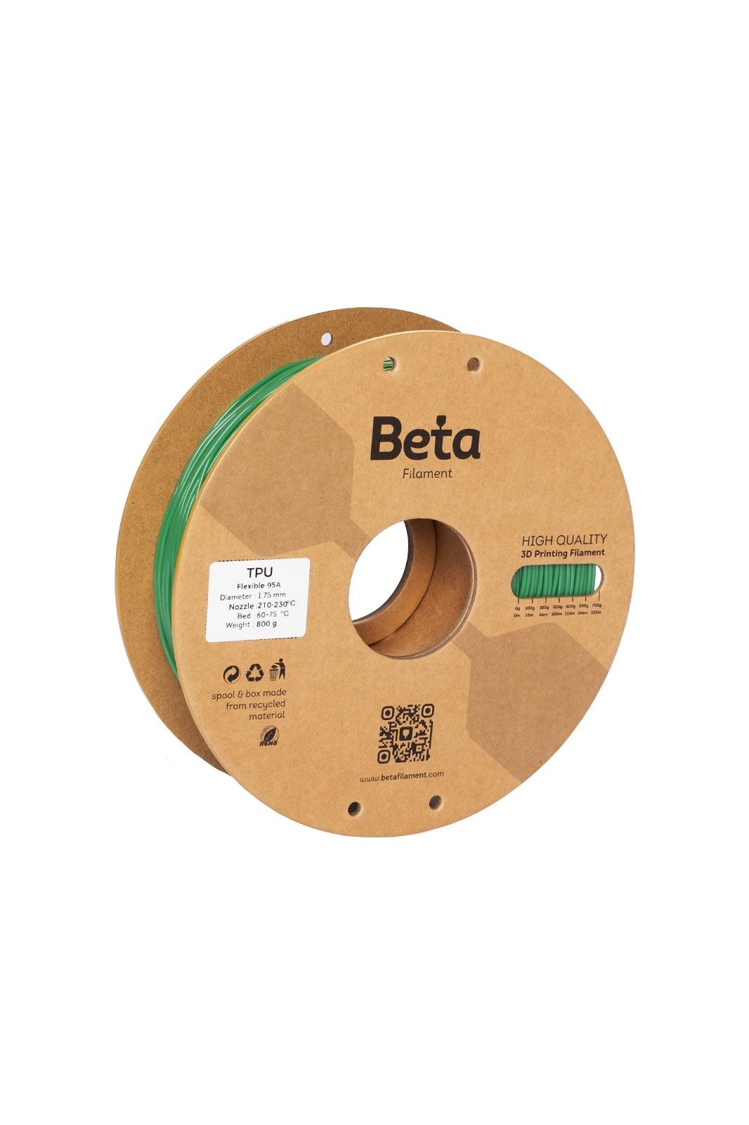 Beta TPU 95A bamboo green (ბამბუკის მწვანე) ფილამენტი 3D ...